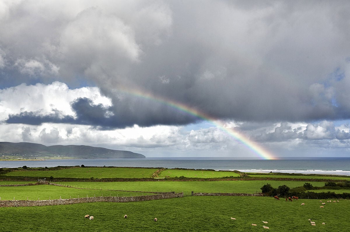 Ireland Landscape Rainbow
